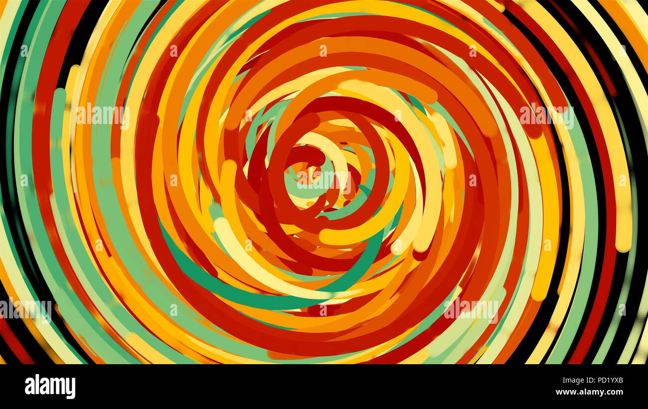 Bright colorful circle lines, cartoon style backdrop, computer ...