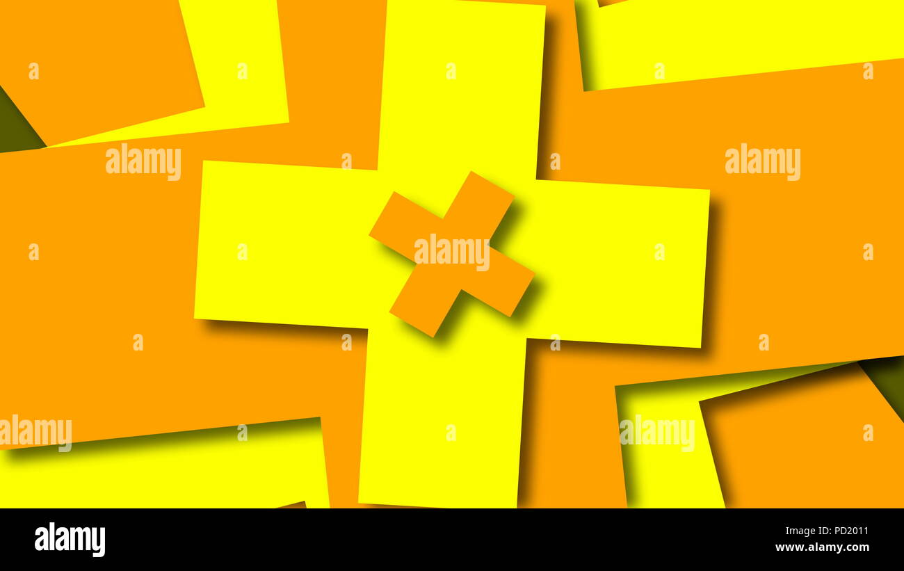 Bright cross shapes, cartoon style backdrop, computer generated modern ...