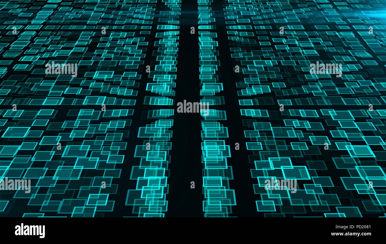 Many clusters of Artificial Intelligence, computer generated modern ...