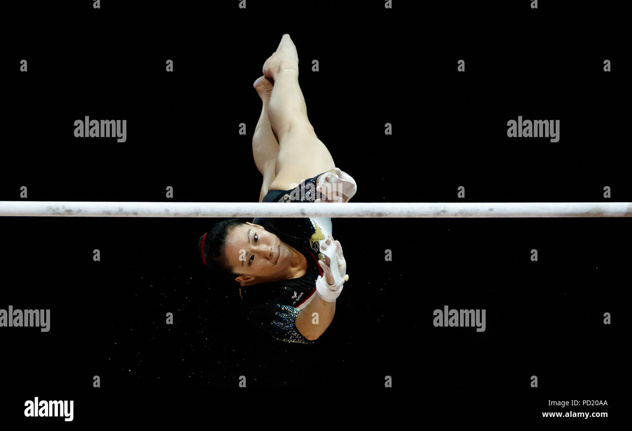 Germany's Kim Bui during the women's uneven bars final during day four ...