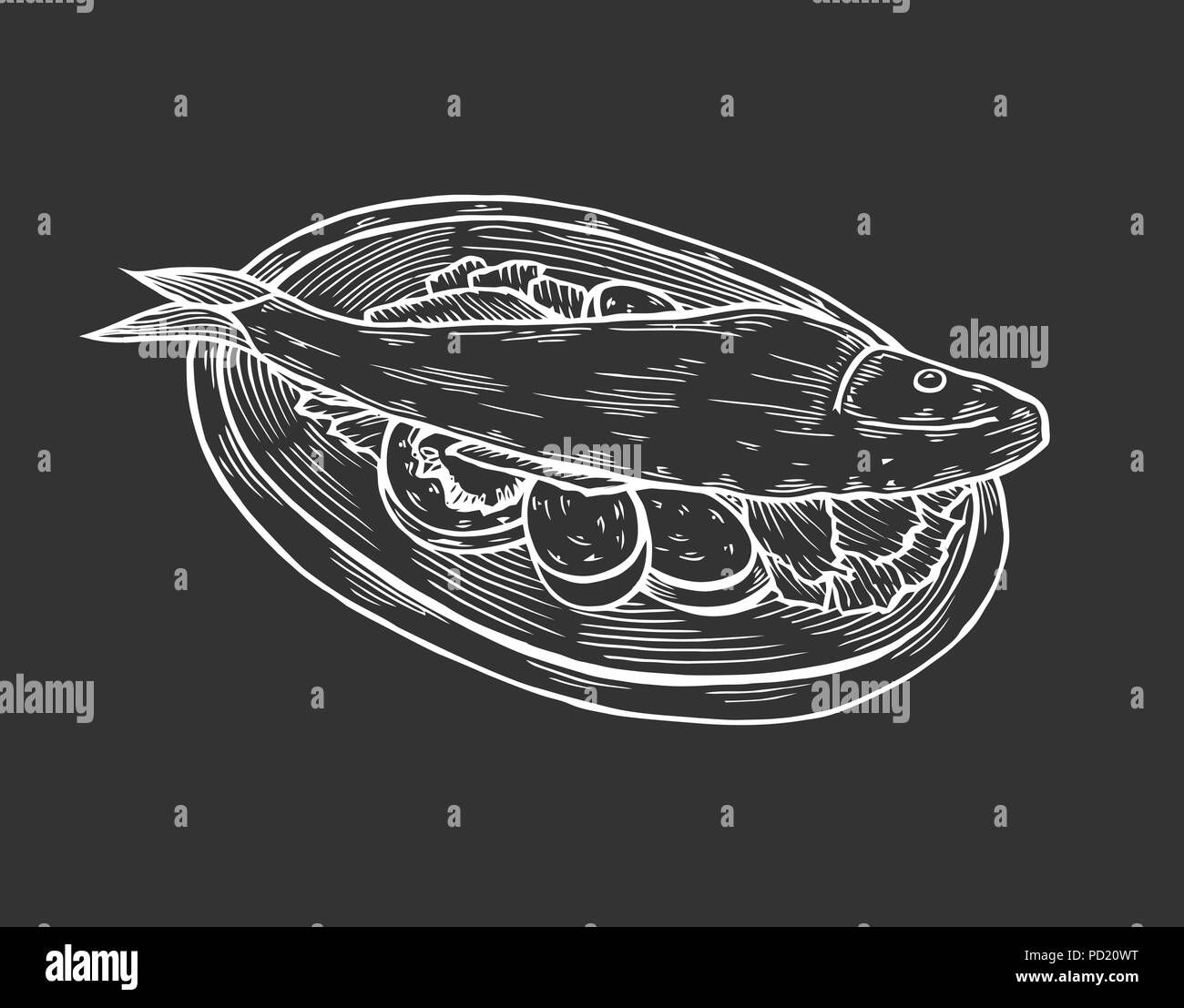 Hand Drawing Food Stock Vector Image & Art - Alamy