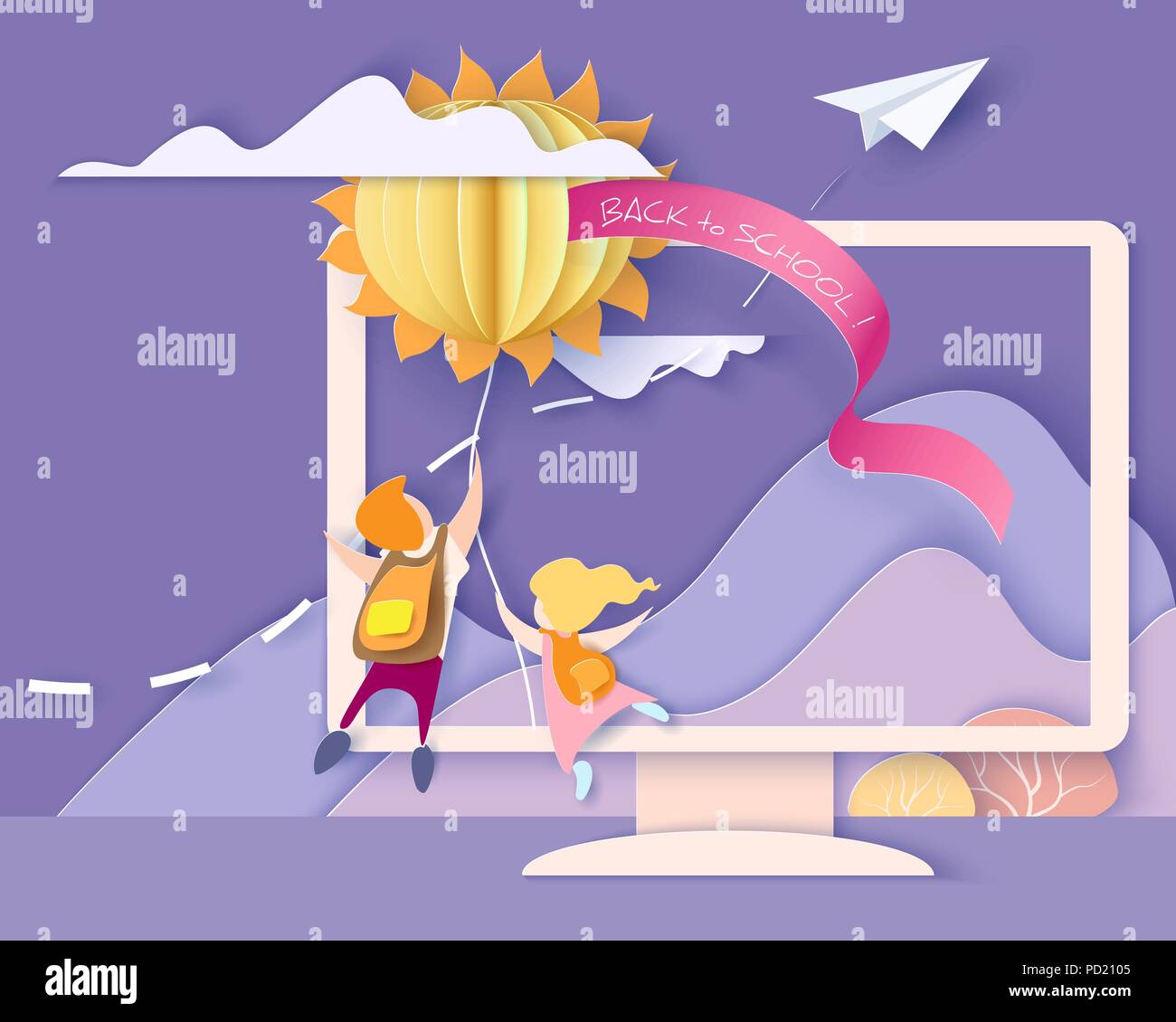 On air computer screen Stock Vector Images - Alamy