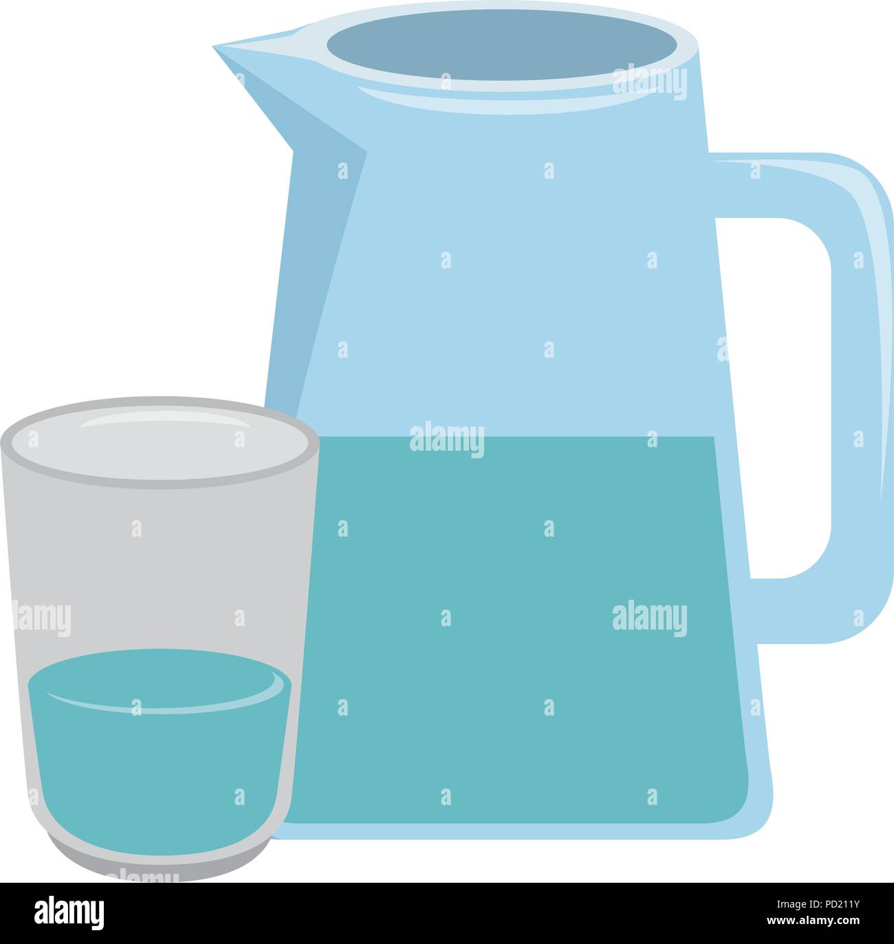 Transparent jug full water Stock Vector Images - Alamy