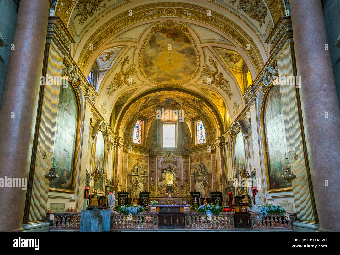 The apse of the Basilica of St. Mary of the Angels and the Martyrs in ...