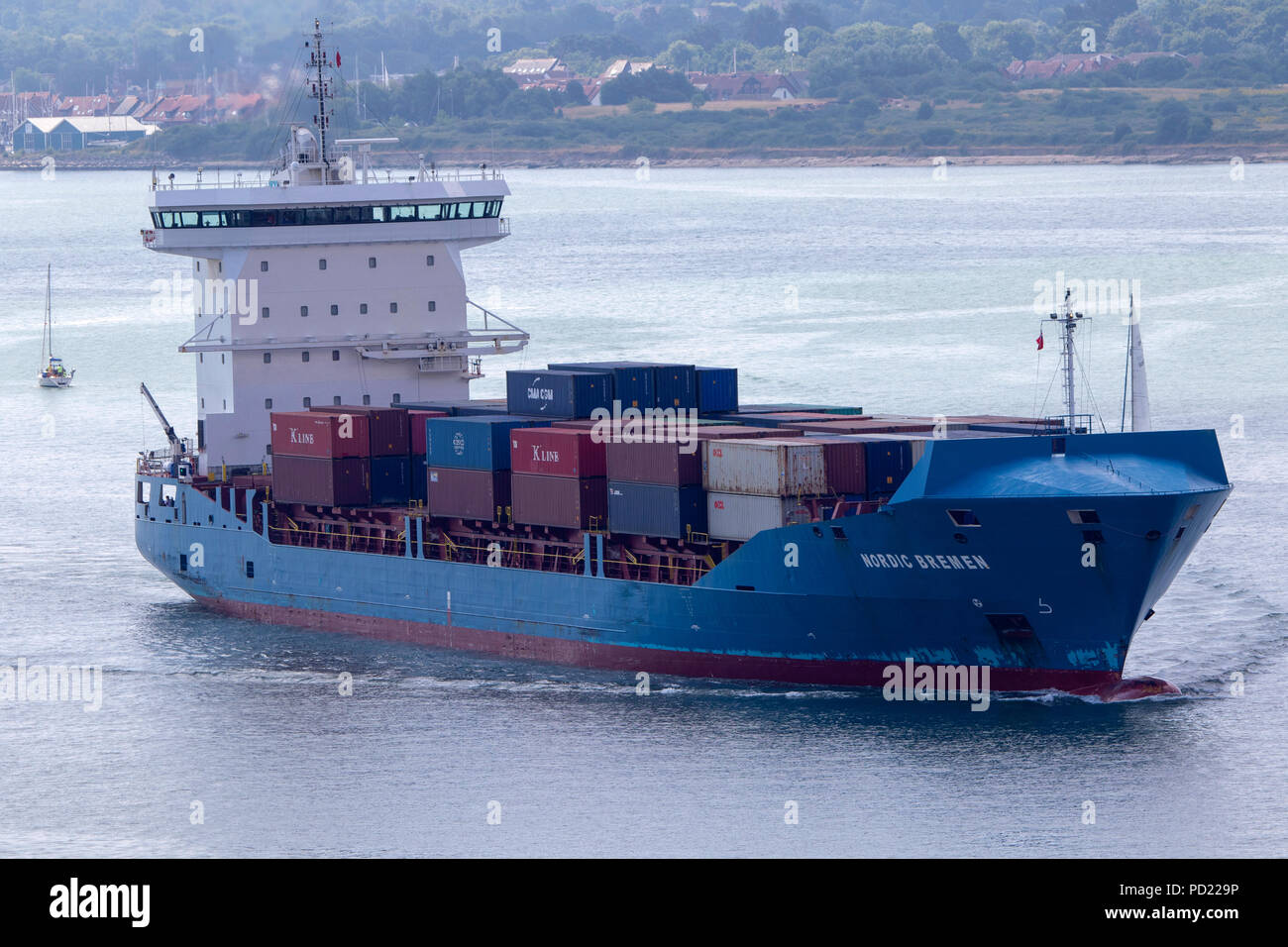 Nordic Bremen Container Ship IMO 9483695 entering Southampton docks ...