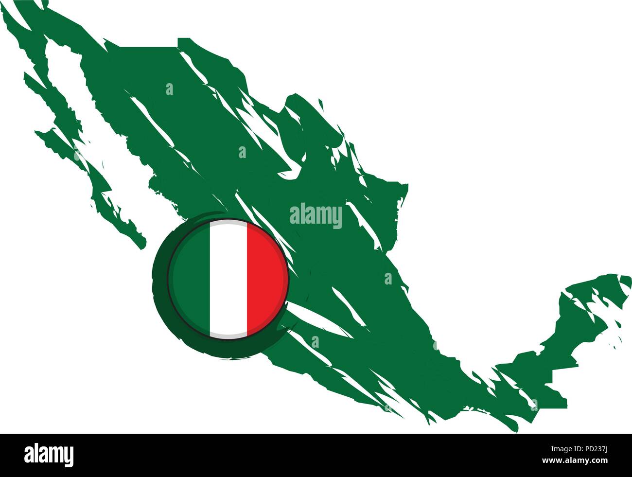 Map of Mexico with a label Stock Vector Image & Art - Alamy