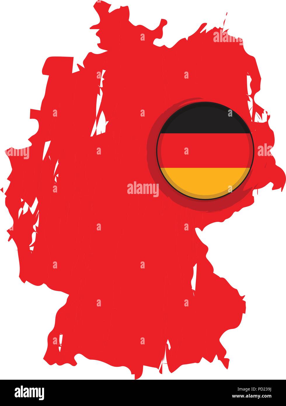 Map of Germany with a label Stock Vector Image & Art - Alamy