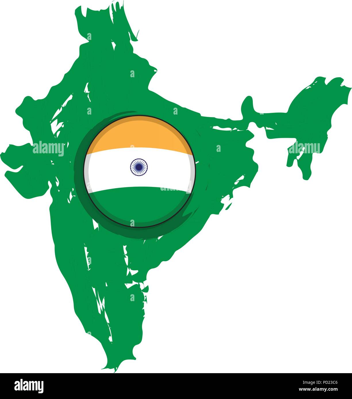 Map of India with a label Stock Vector Image & Art - Alamy