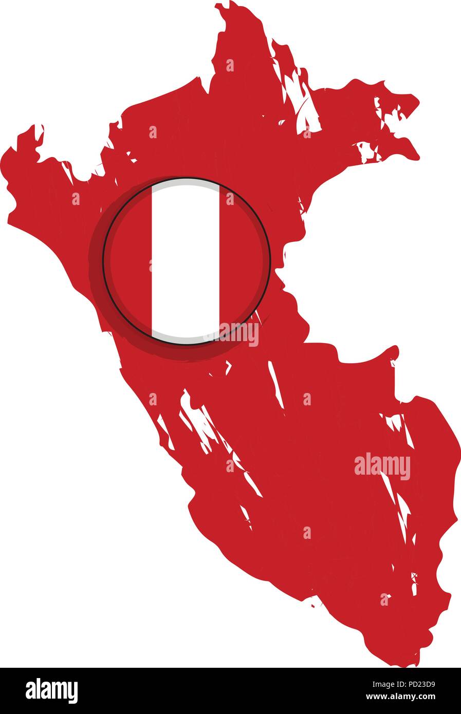 Detailed vector map peru Stock Vector Images - Alamy