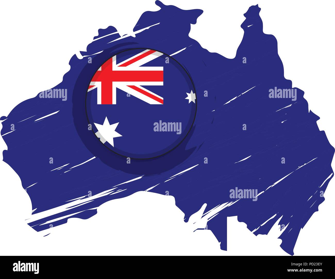 Map of Australia with a label Stock Vector Image & Art - Alamy