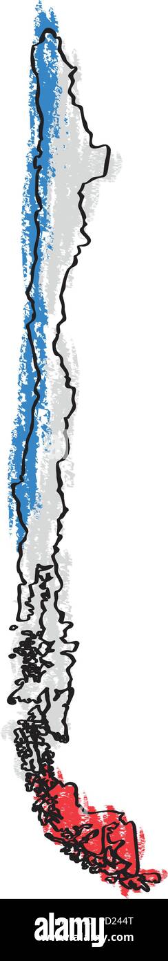 Sketch of a map of Chile Stock Vector Image & Art - Alamy