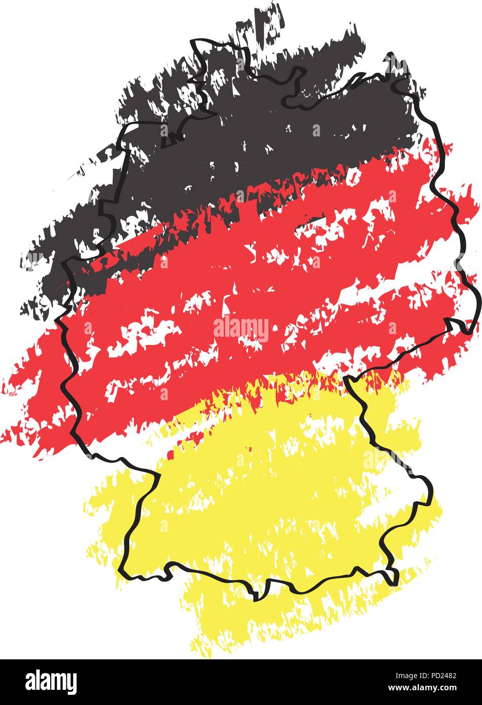 Sketch of a map of Germany Stock Vector Image & Art - Alamy