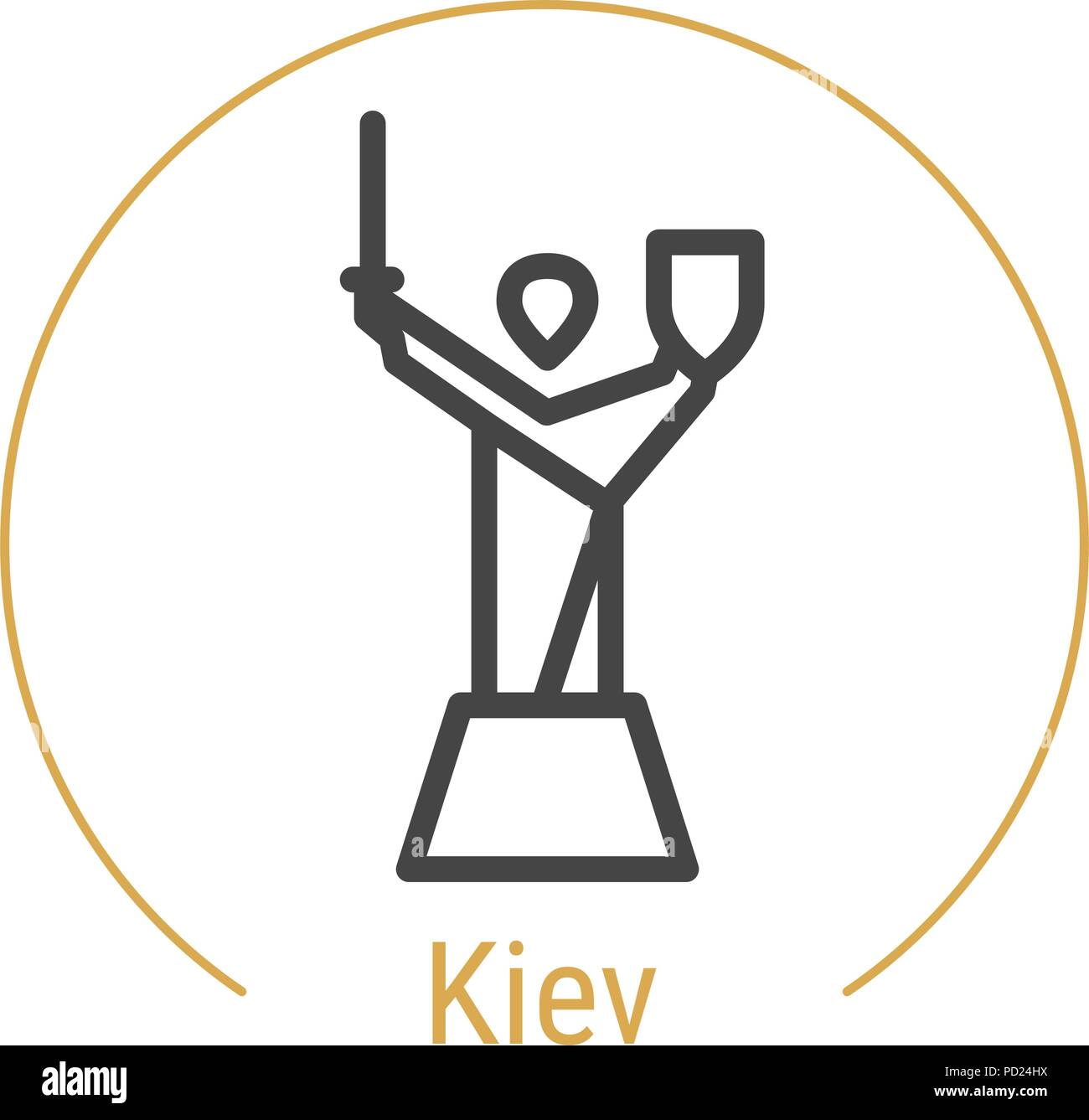 Kiev, Ukraine Vector Line Icon Stock Vector Image & Art - Alamy