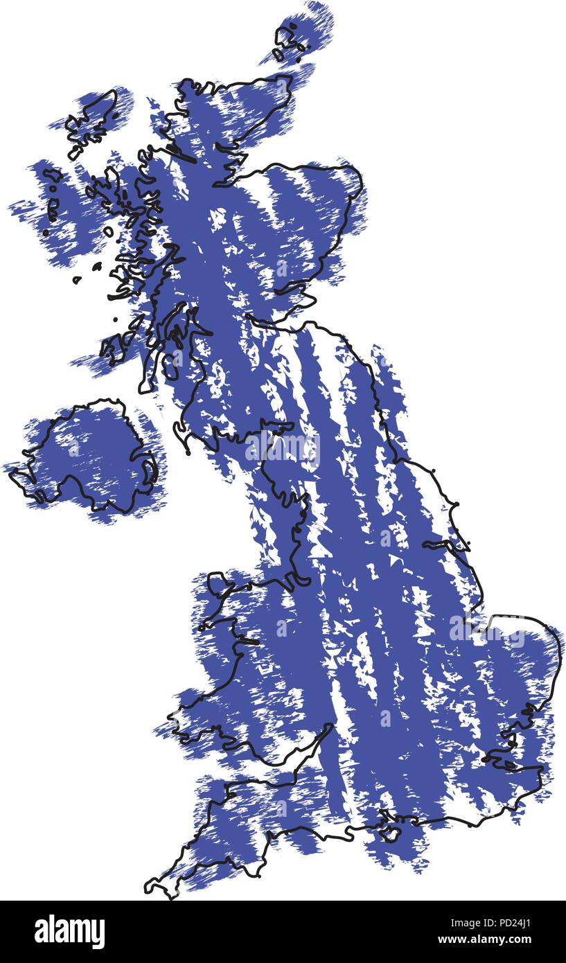 Sketch of a map of the United Kingdom Stock Vector Image & Art - Alamy
