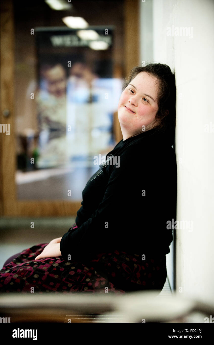 Flemish actress Els Laenen, an actress with the Down Syndrome, who ...