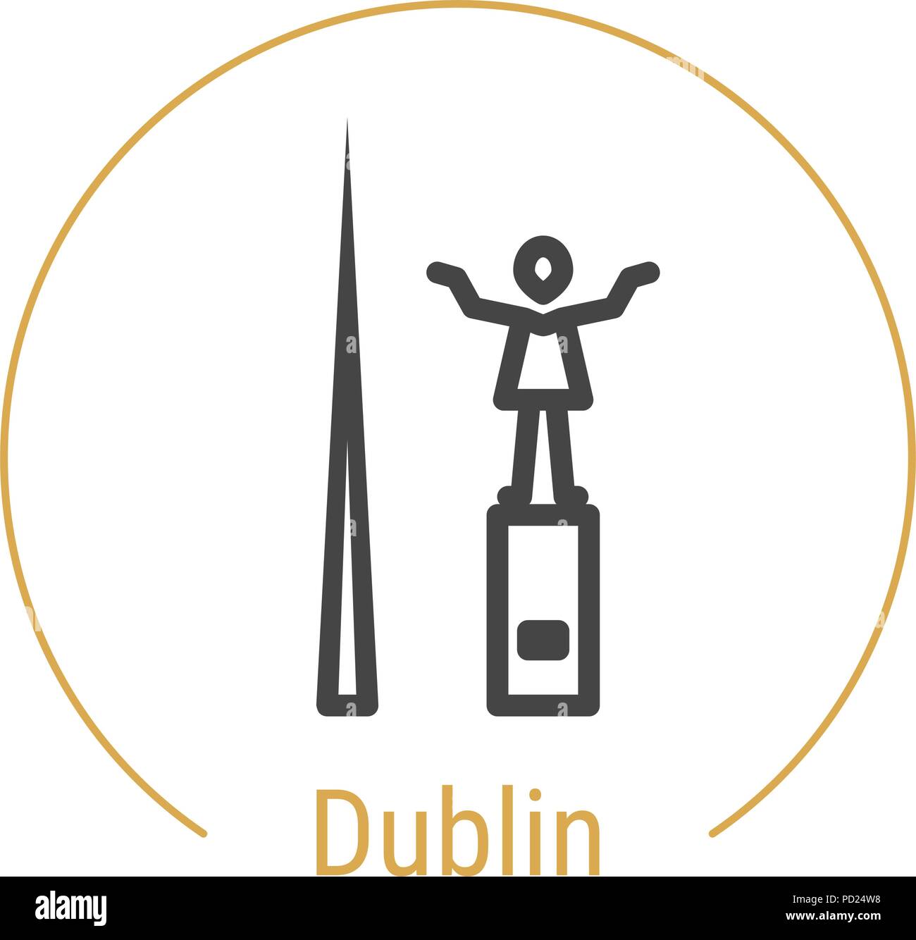 Famous dublin statue Stock Vector Images - Alamy