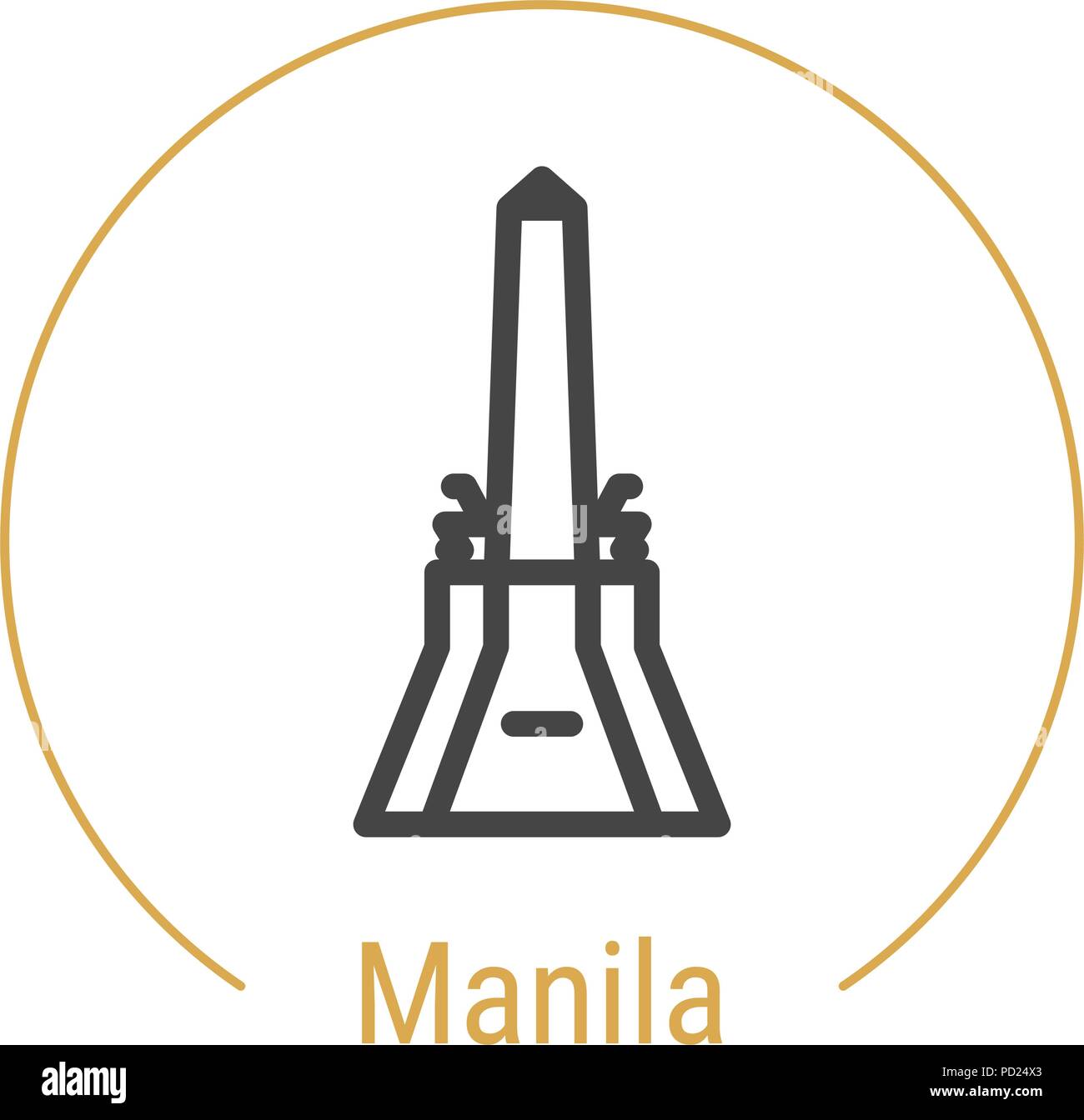 Manila, Philippines Vector Line Icon Stock Vector Image & Art - Alamy
