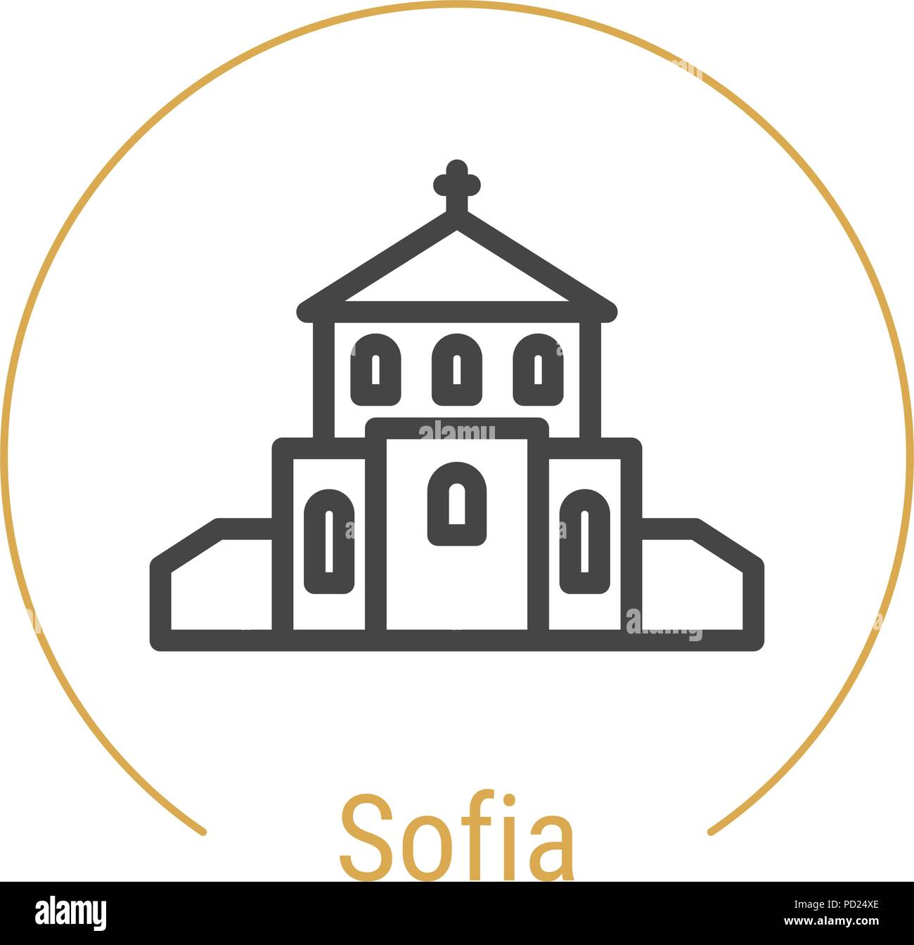 Sofia, Bulgaria Vector Line Icon Stock Vector Image & Art - Alamy