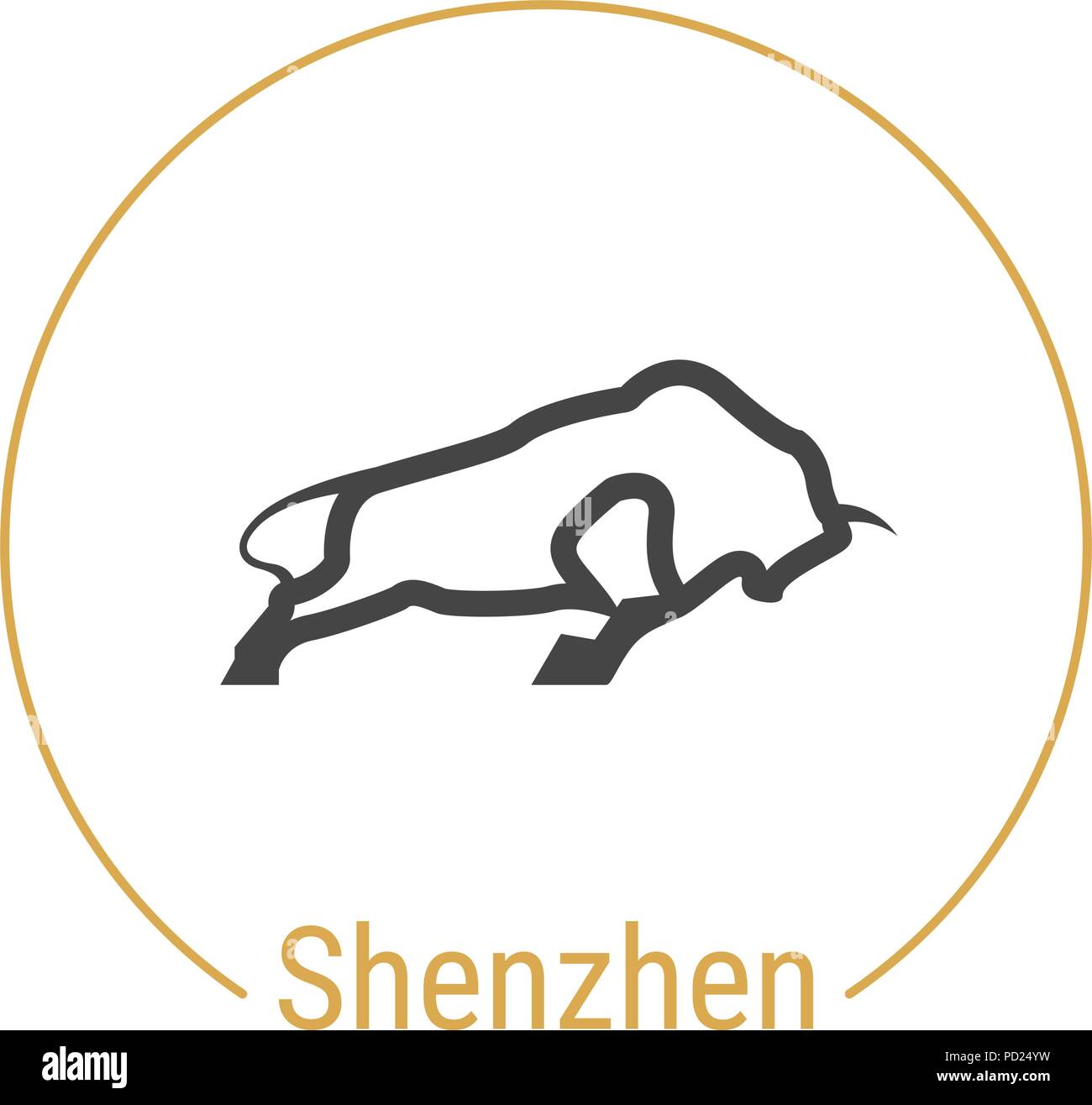 China landmark travel line Stock Vector Images - Alamy