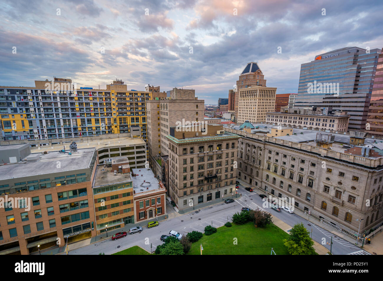 Sunset view of downtown Baltimore, Maryland Stock Photo - Alamy