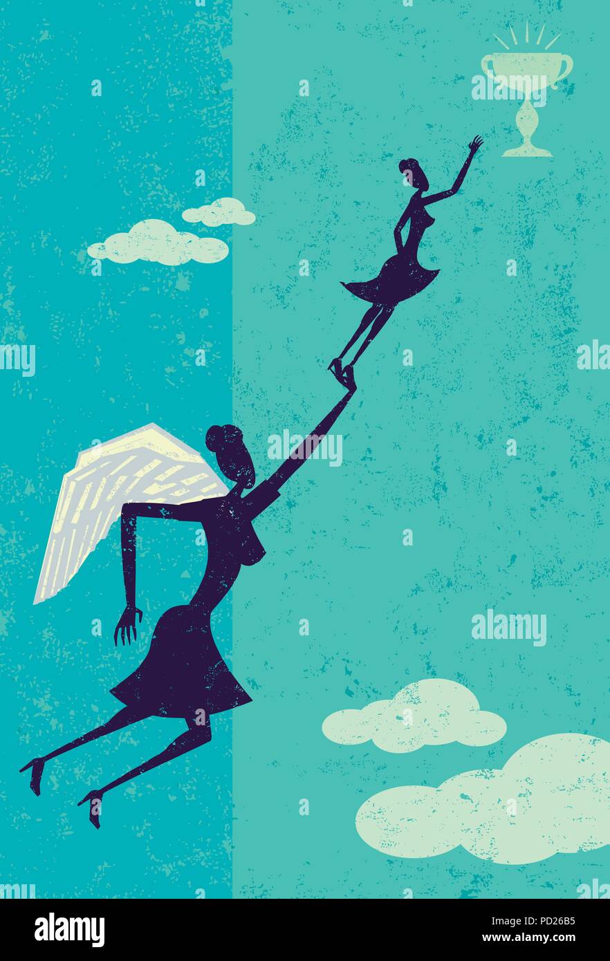 Angel investor illustration Stock Vector Images - Alamy