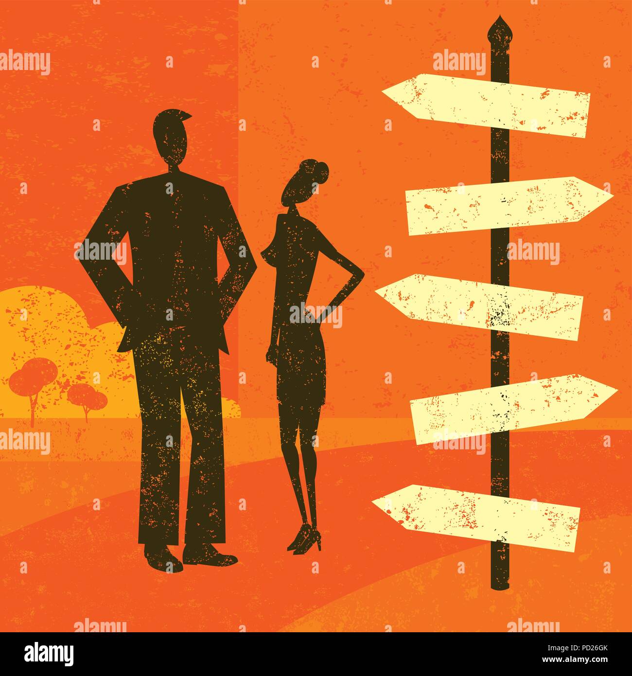 Destination sign pole hi-res stock photography and images - Alamy