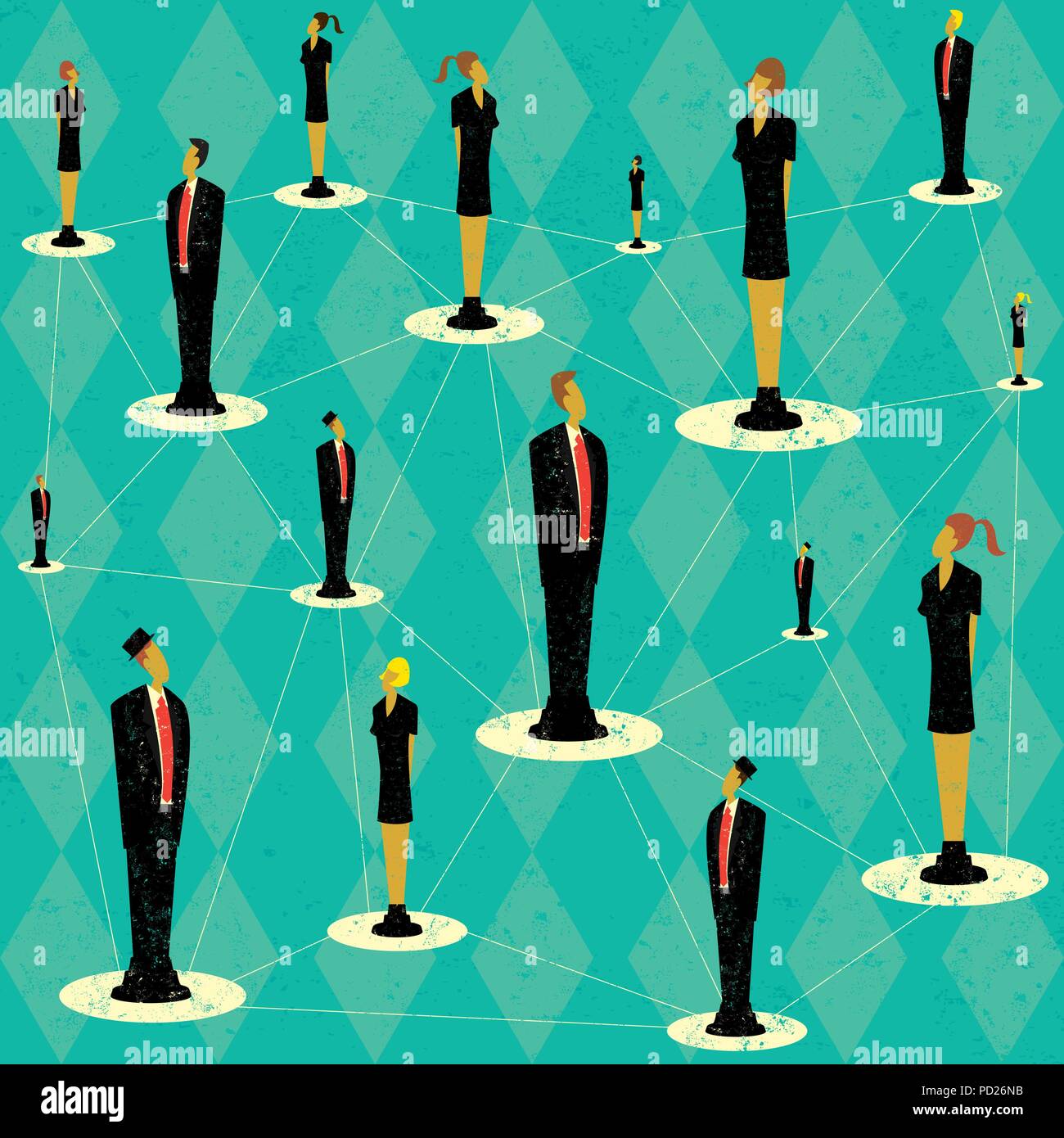 Business People Network A symbolic network of business people. The ...