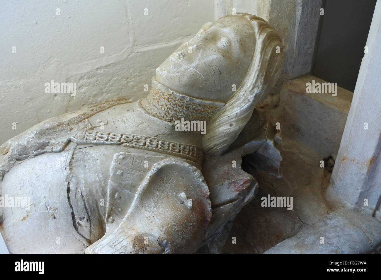 Effigy of More of Melplash, inside the parish church of Netherbury ...