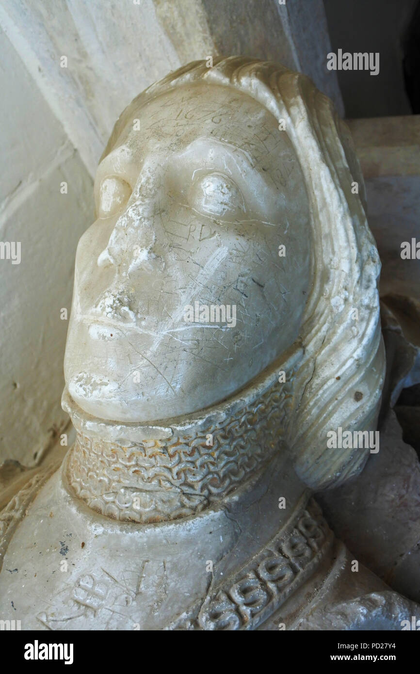 Effigy of More of Melplash, inside the parish church of Netherbury ...