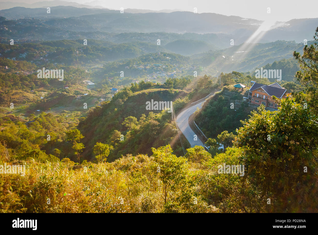 Sunshine over Baguio City Stock Photo - Alamy