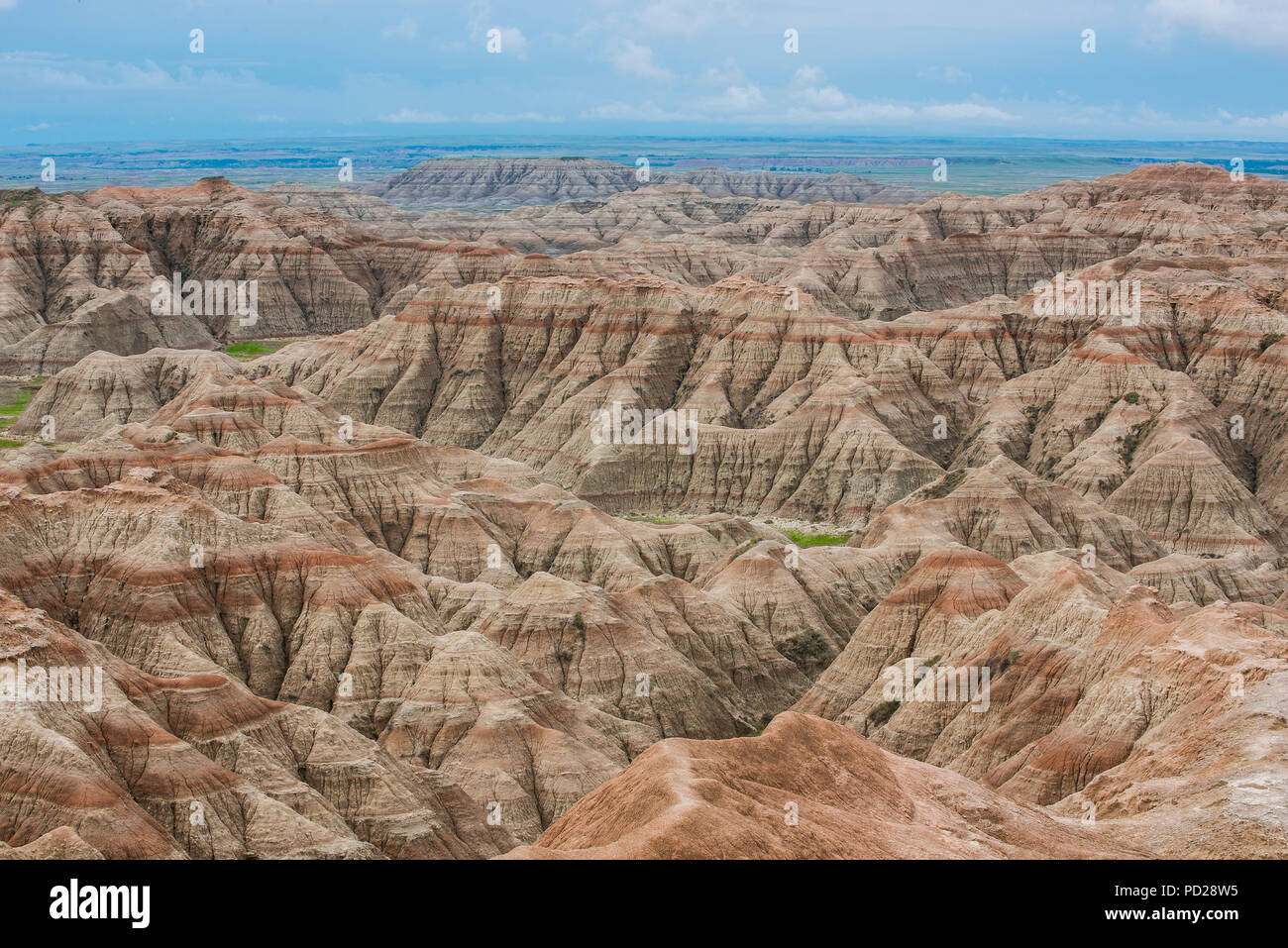 Banded buttes, Burns Basin Overlook, Badlands NP, SD, USA, by Bruce ...