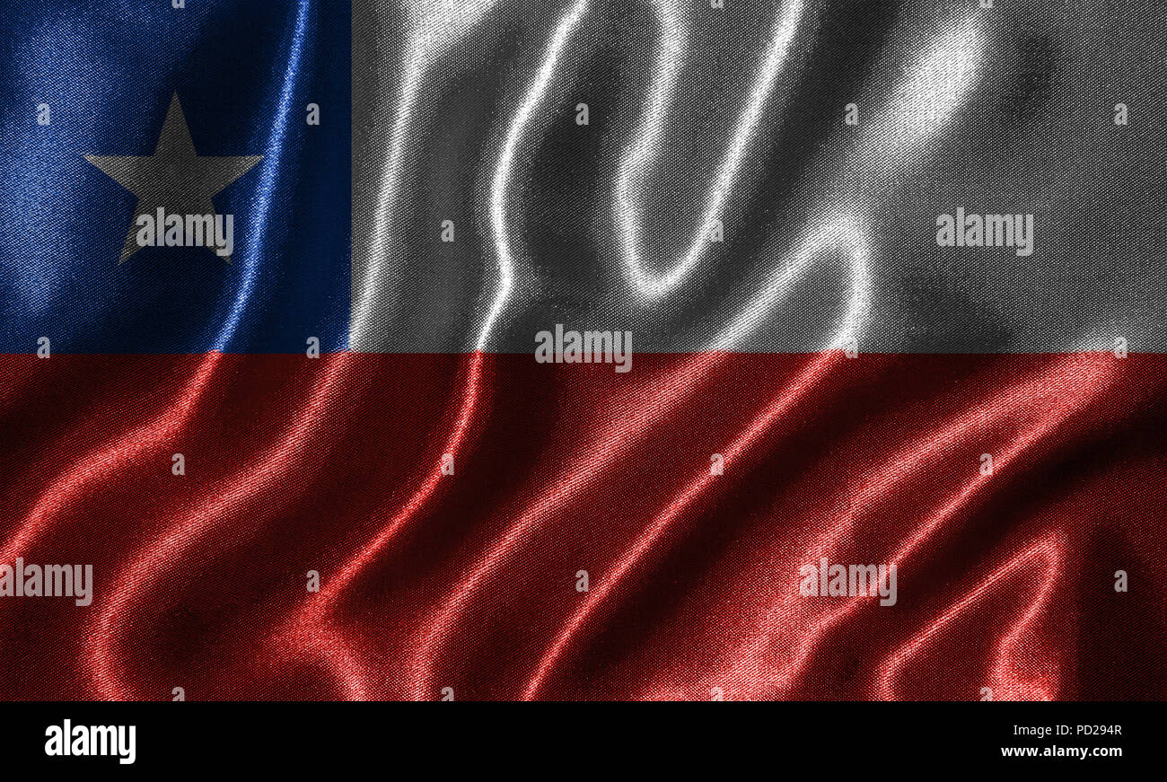 Chile flag - Fabric flag of Chile country, Background and wallpaper of ...