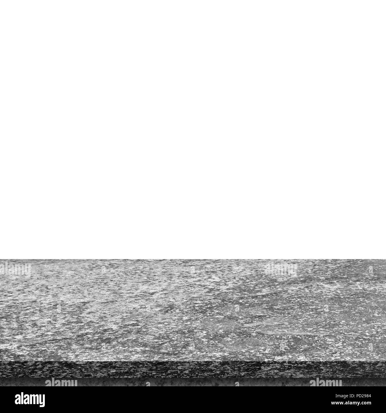 Empty stone table top on isolated white, Template mock up for display ...