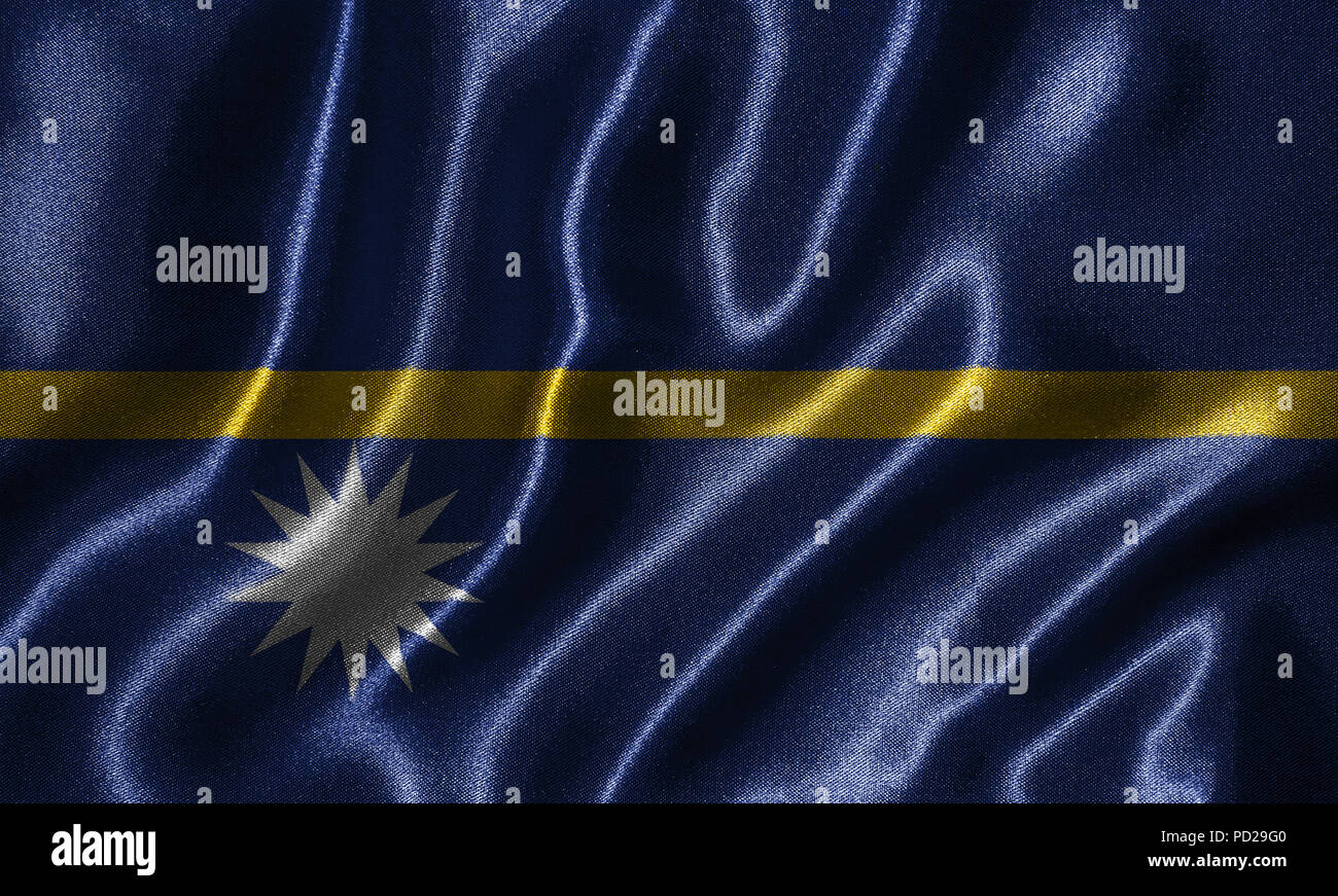 Nauru flag - Fabric flag of Nauru country, Background and wallpaper of ...