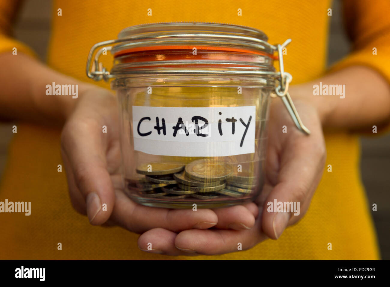 People Giving Money To Charity