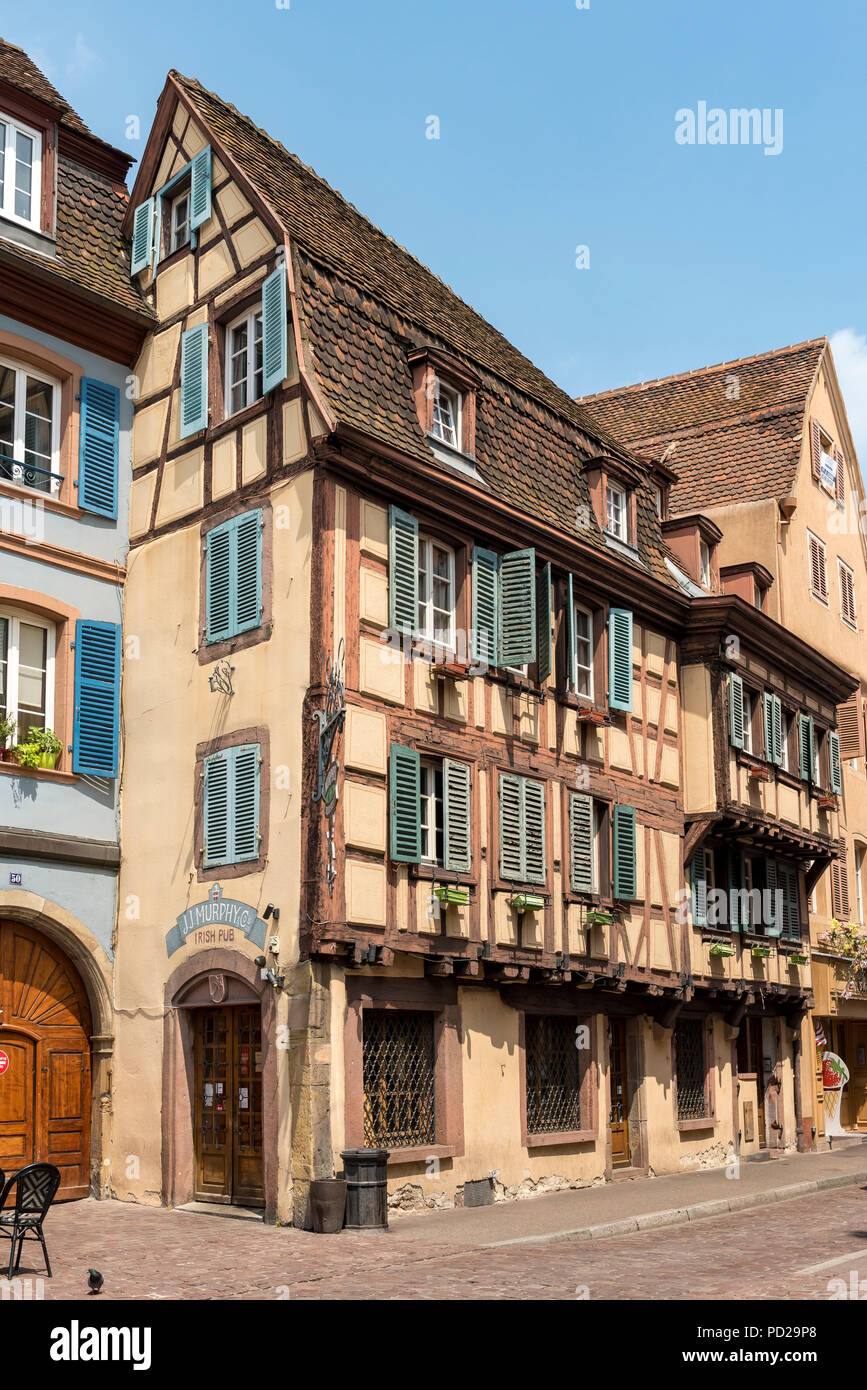 Traditional half-timbered house in Colmar, France Stock Photo - Alamy