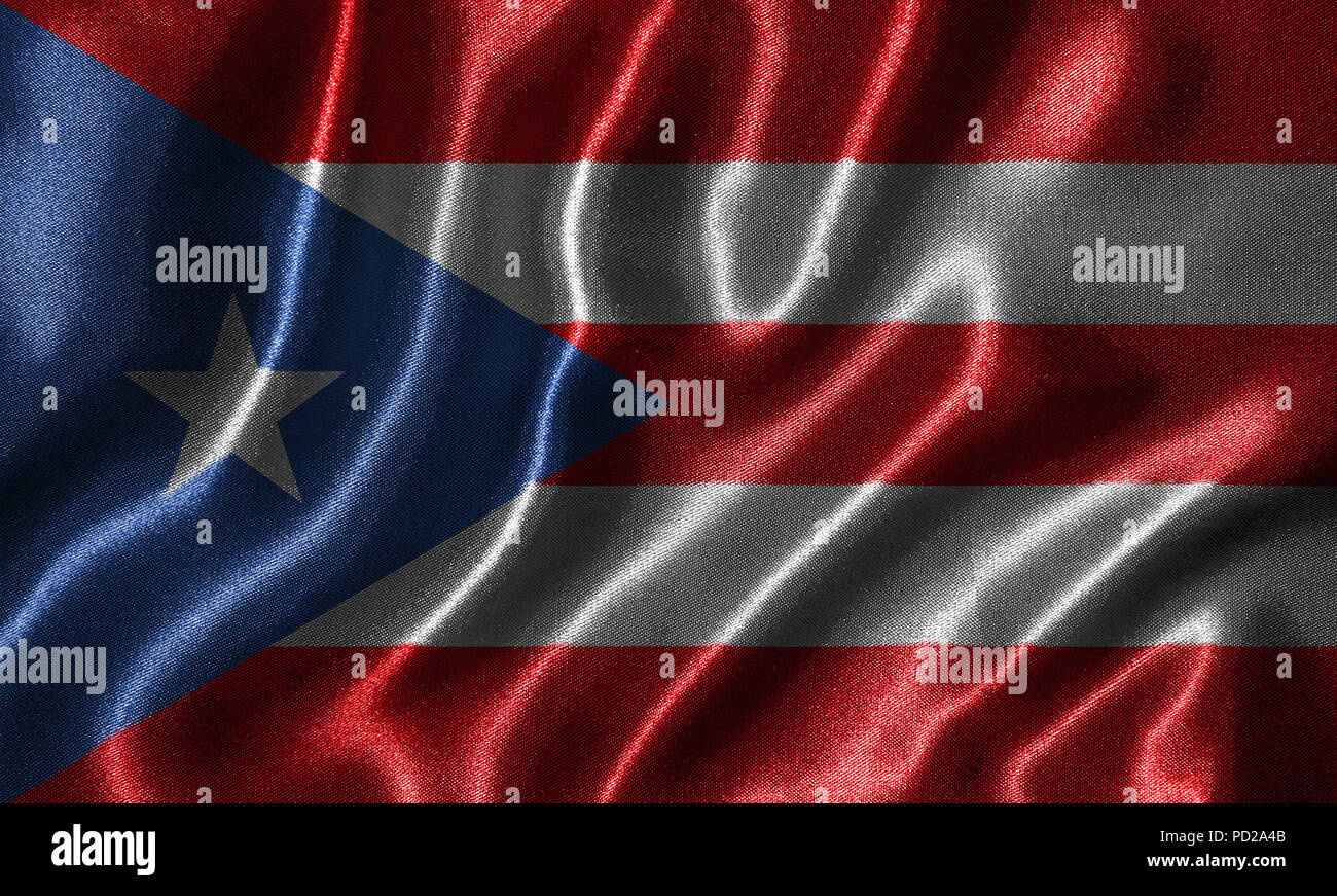 Puerto Rico flag - Fabric flag of Puerto Rico country, Background and ...