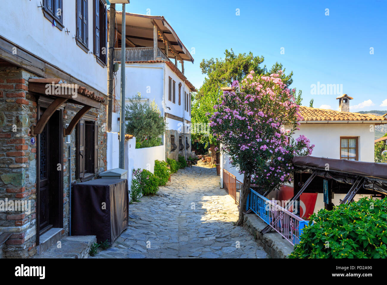 Street view of Sirince village in Izmir providence, Turkey Stock Photo ...