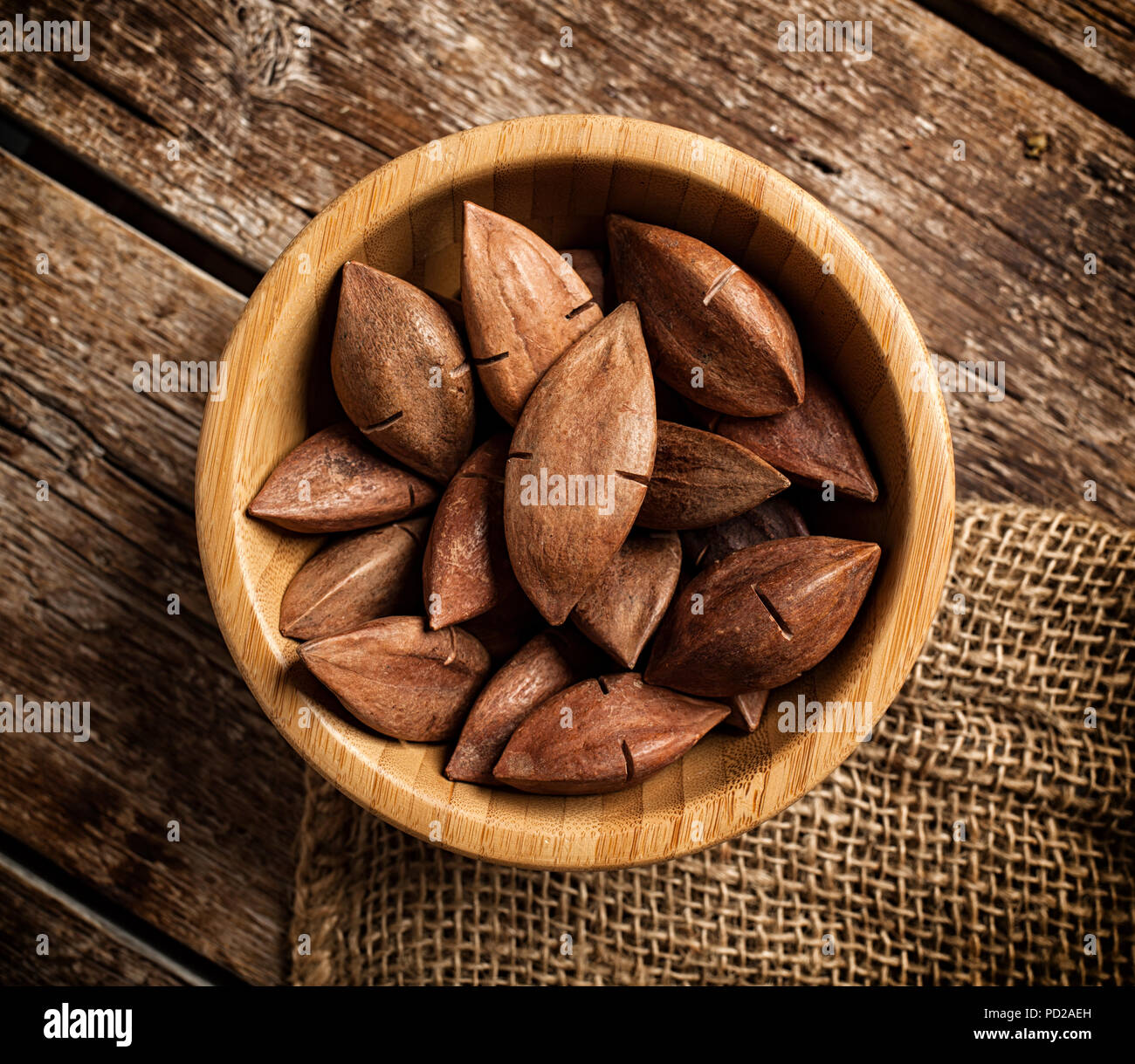 Top view of pili nuts from the Philippines Stock Photo - Alamy