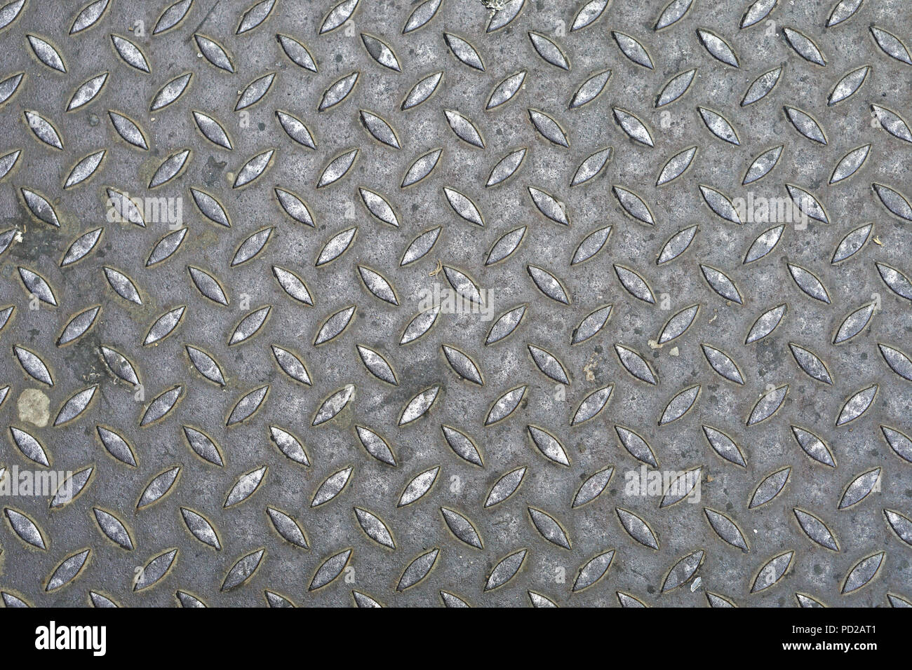 Heavy used Durbar diamond plate metal floor Stock Photo - Alamy