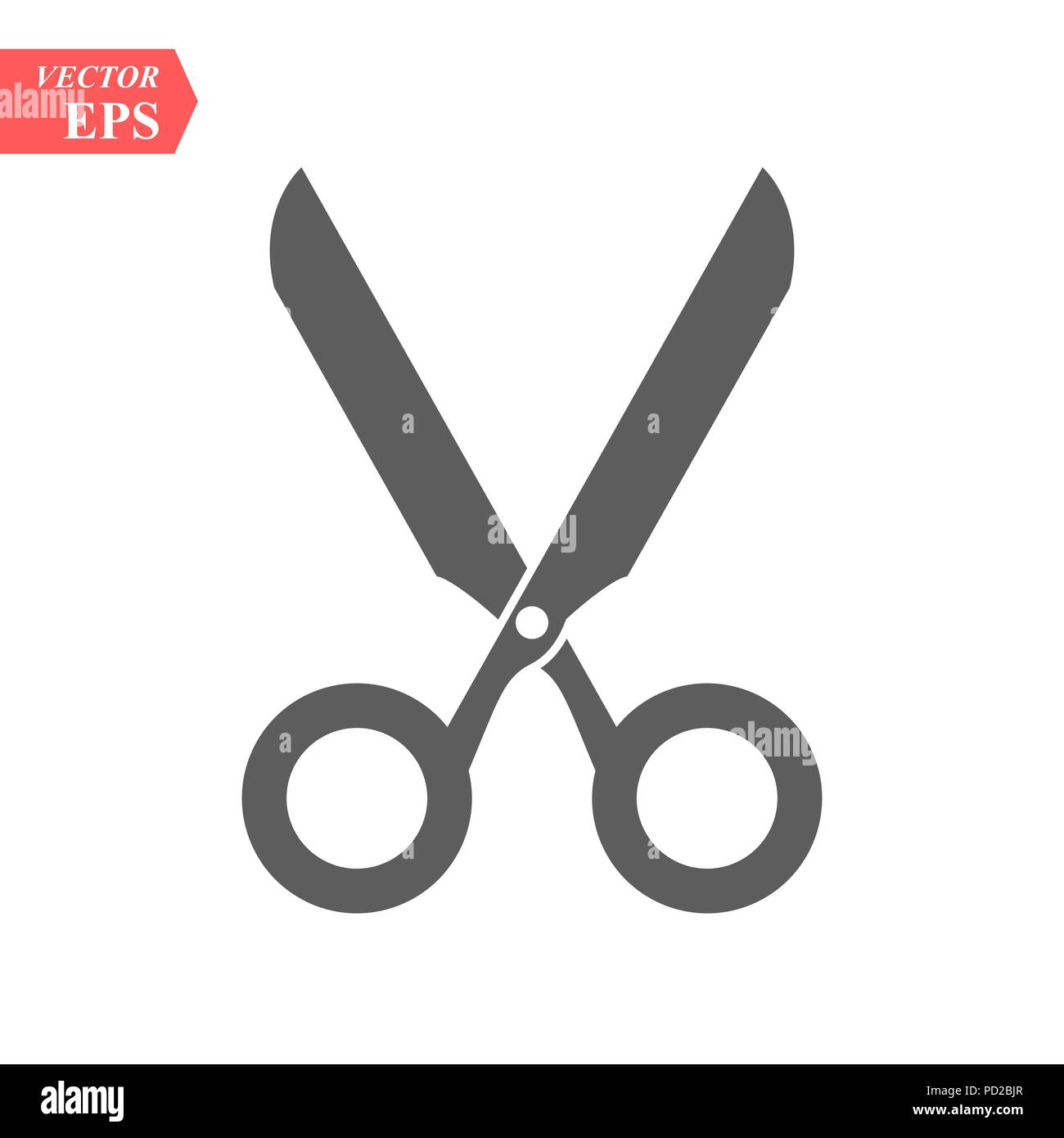 Scissors symbol isolated on white background eps10 Stock Vector Image ...