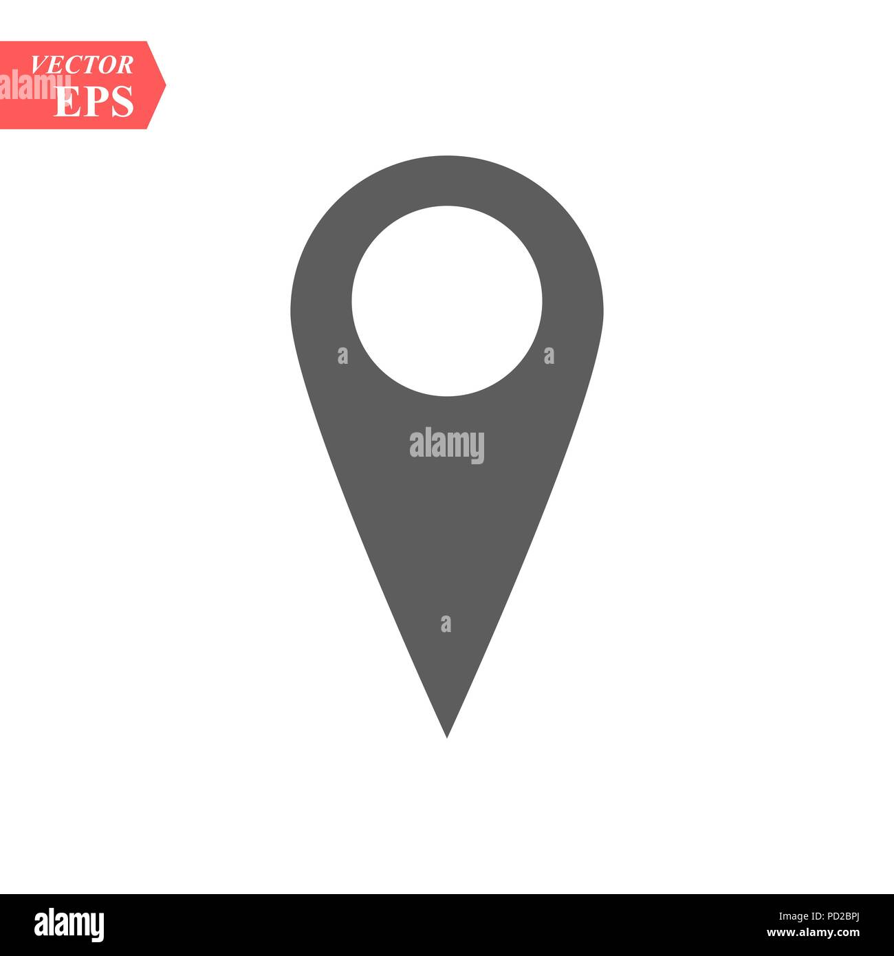 Point Map Location Icon Vector Logo Template eps10 Stock Vector Image ...
