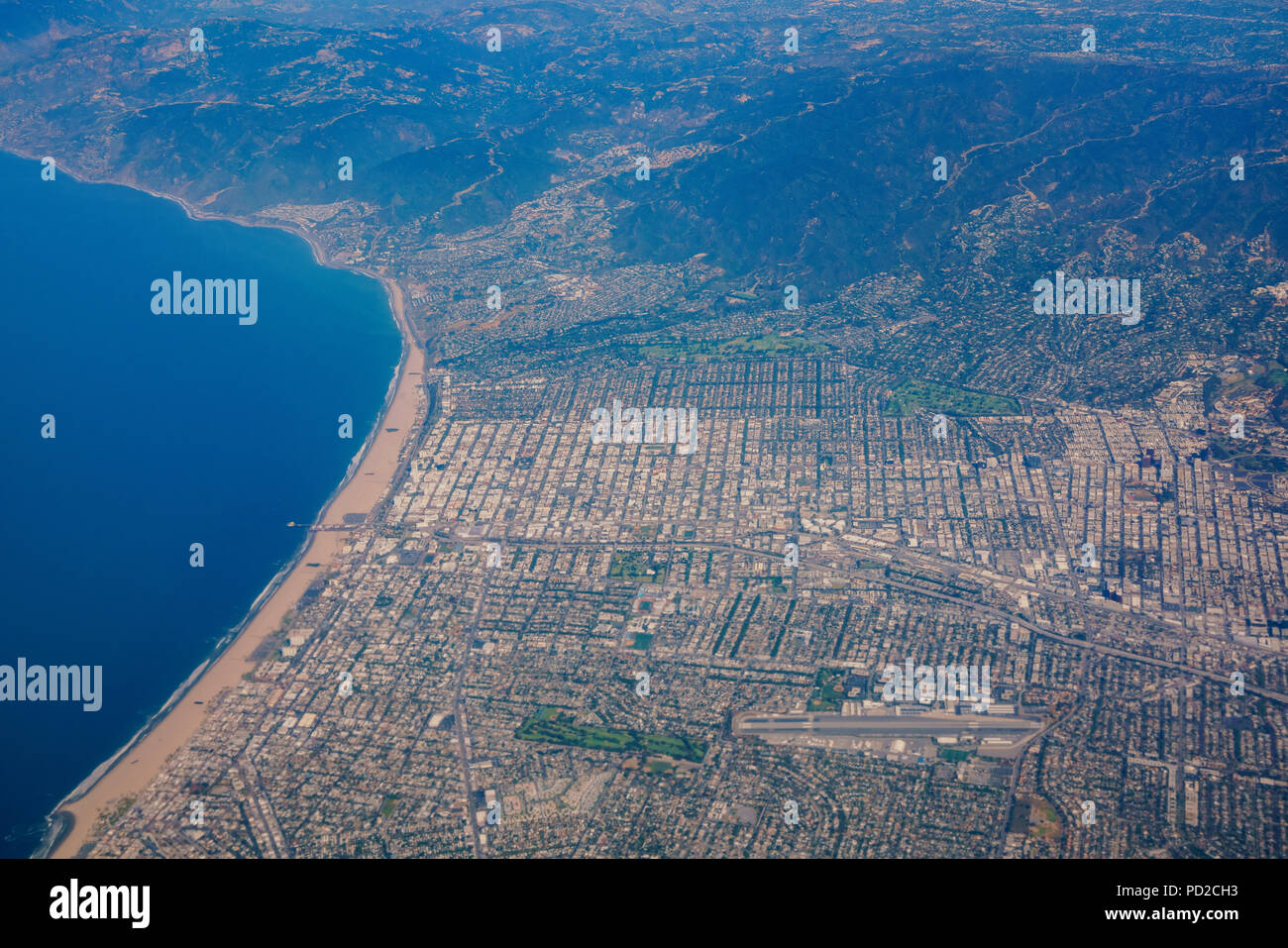 Aerial view of the Los Angeles cityscape at California Stock Photo - Alamy