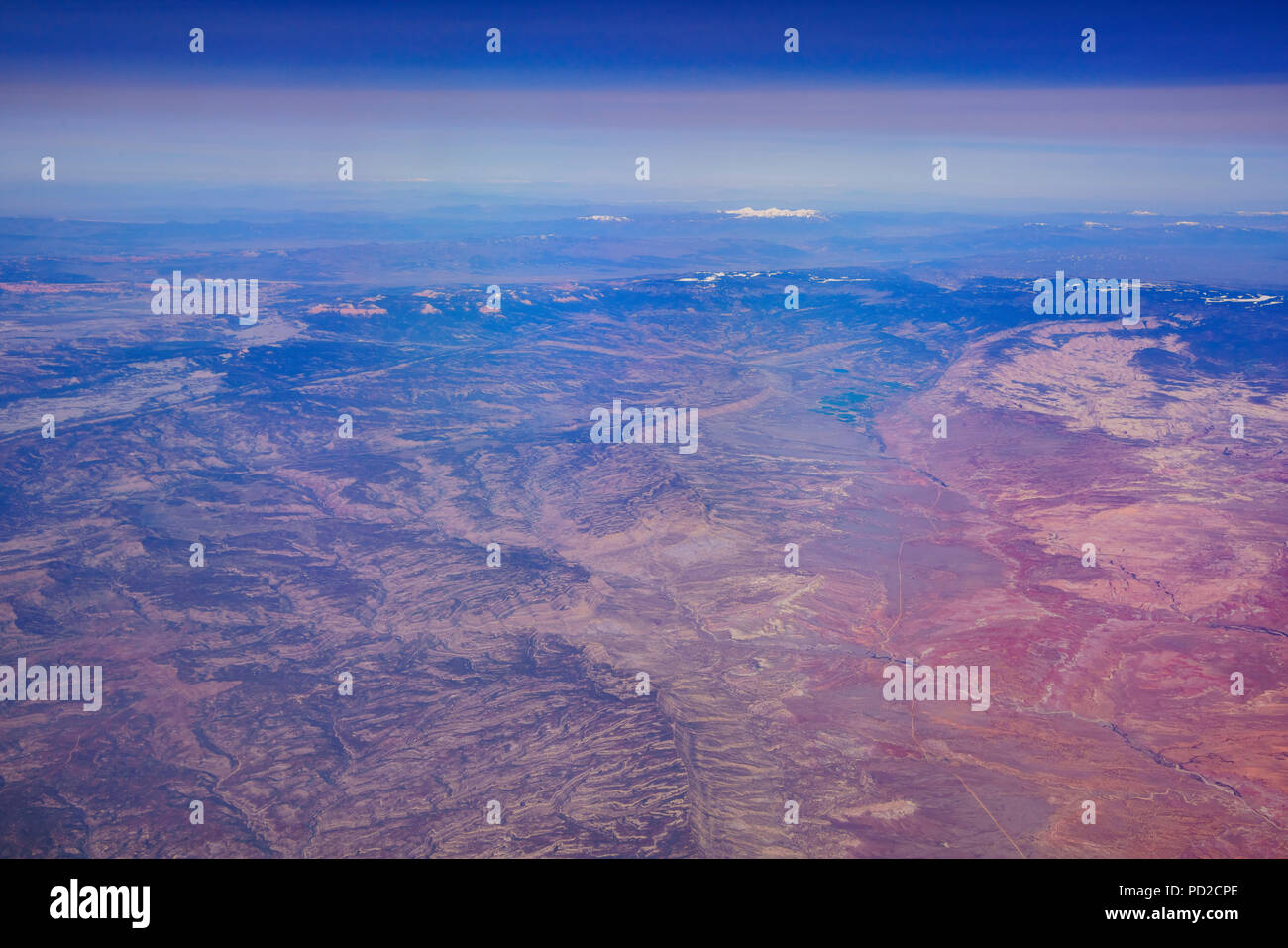 Aerial view of some special nature scene over Utah area, United States ...