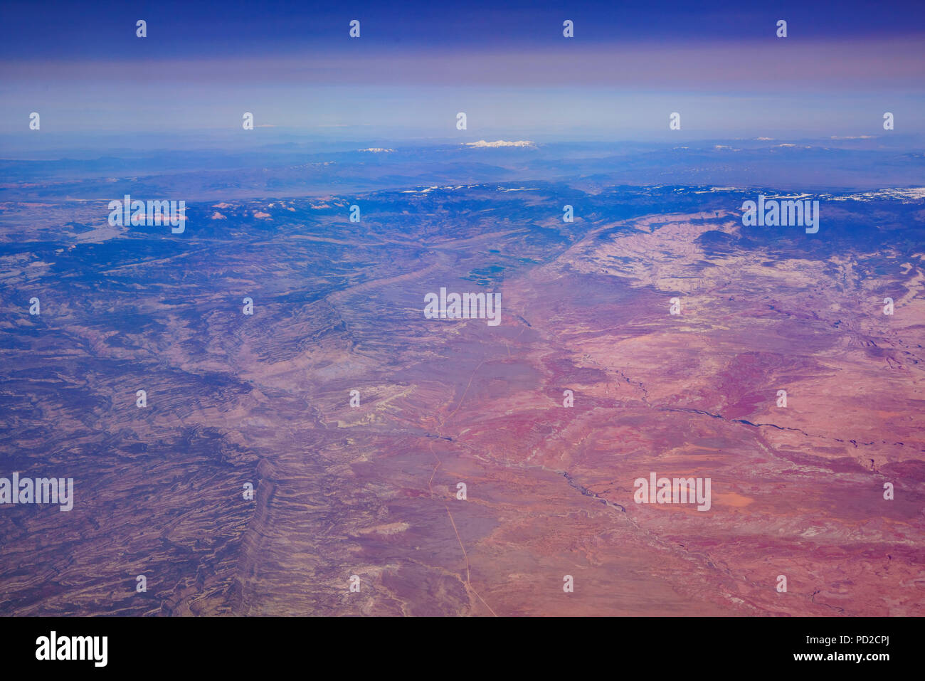 Aerial view of some special nature scene over Utah area, United States ...