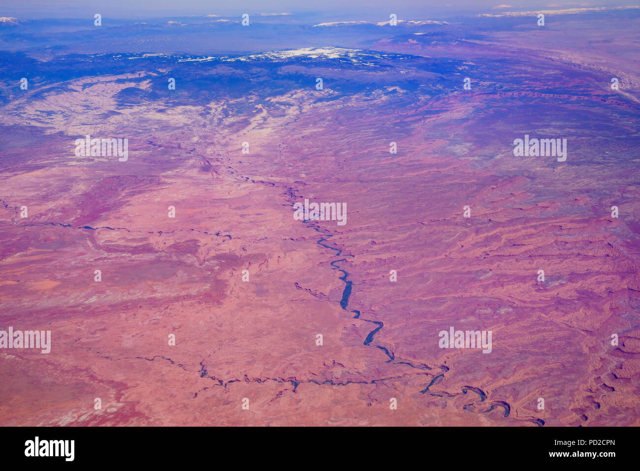 Aerial view of some special nature scene over Utah area, United States ...