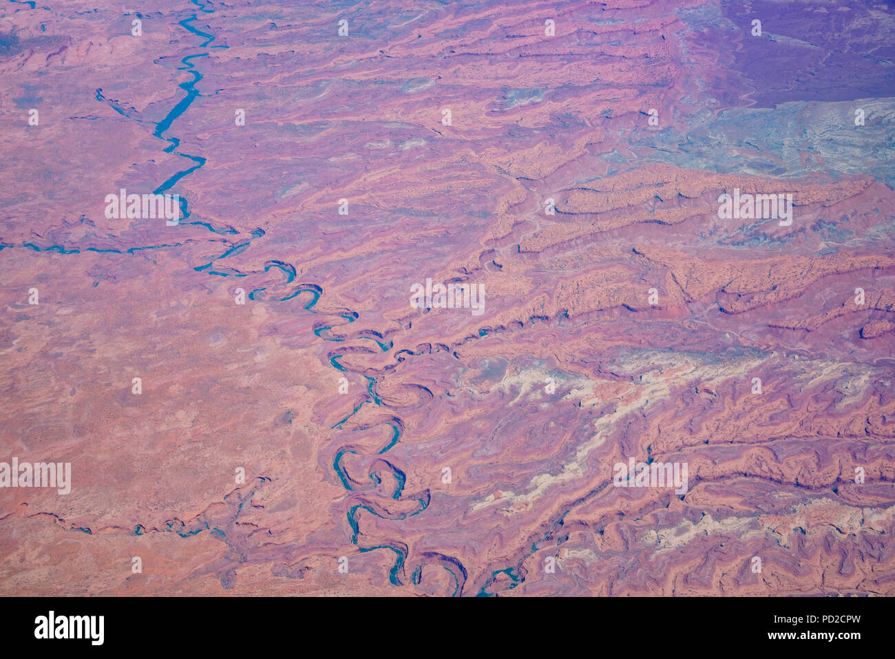 Aerial view of some special nature scene over Utah area, United States ...