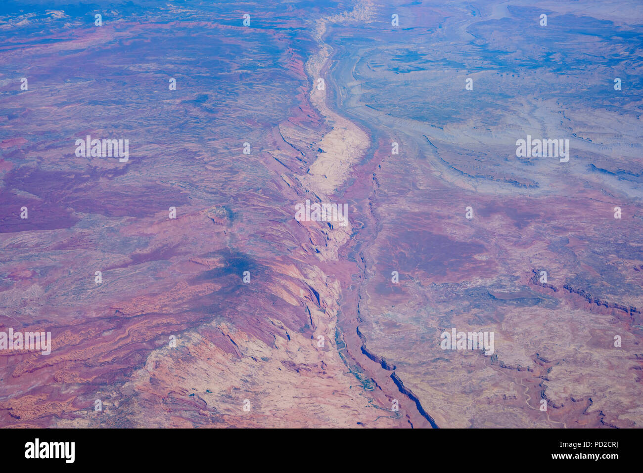 Aerial view of some special nature scene over Utah area, United States ...