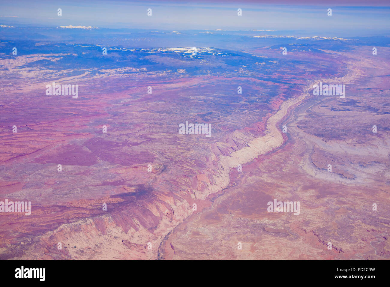 Aerial view of some special nature scene over Utah area, United States ...