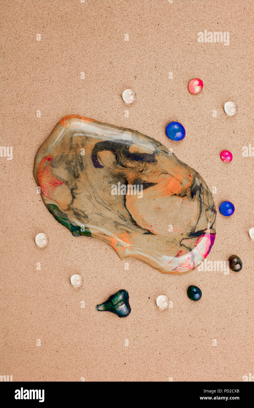 Background covered with colorful water drops in close-up view Stock ...